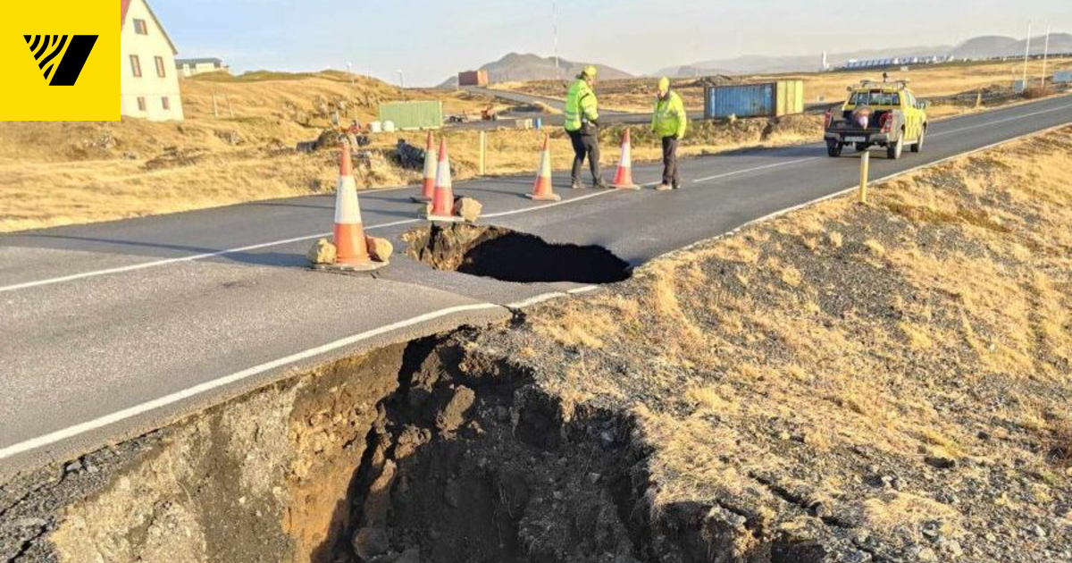 Nesvegur í sundur – miklar skemmdir vestan Grindavíkur – Vegagerðin